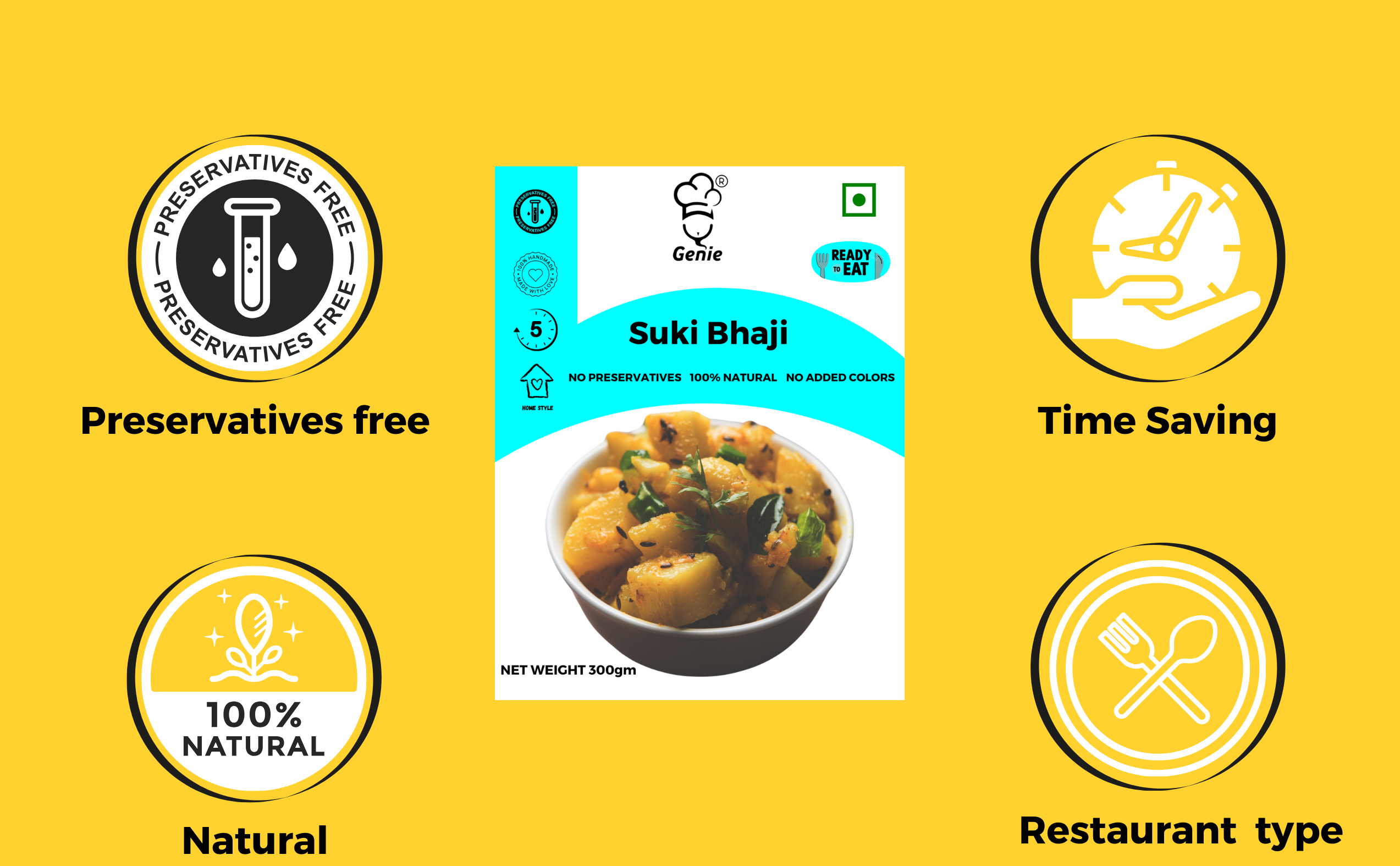 Genie's Ready to Eat Aloo Suki Bhaji - Genie Food Group