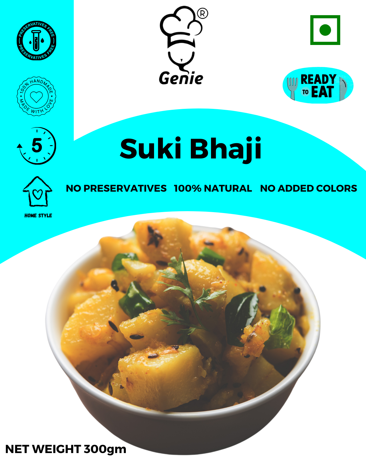 Genie's Ready to Eat Aloo Suki Bhaji - Genie Food Group