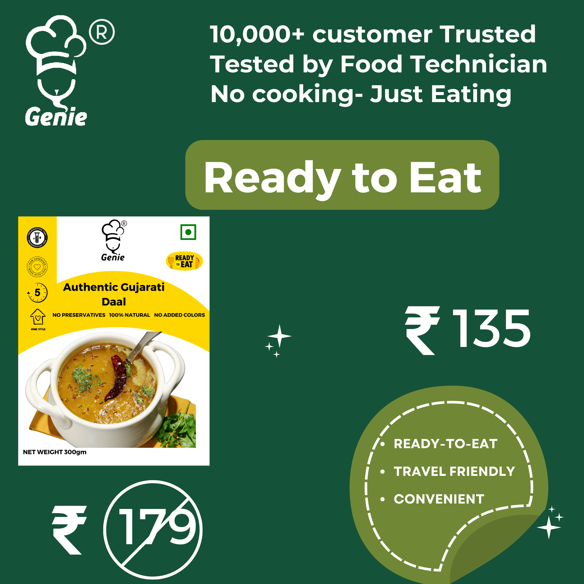GENIE'S Ready to Eat Gujarati Dal - Genie Food Group